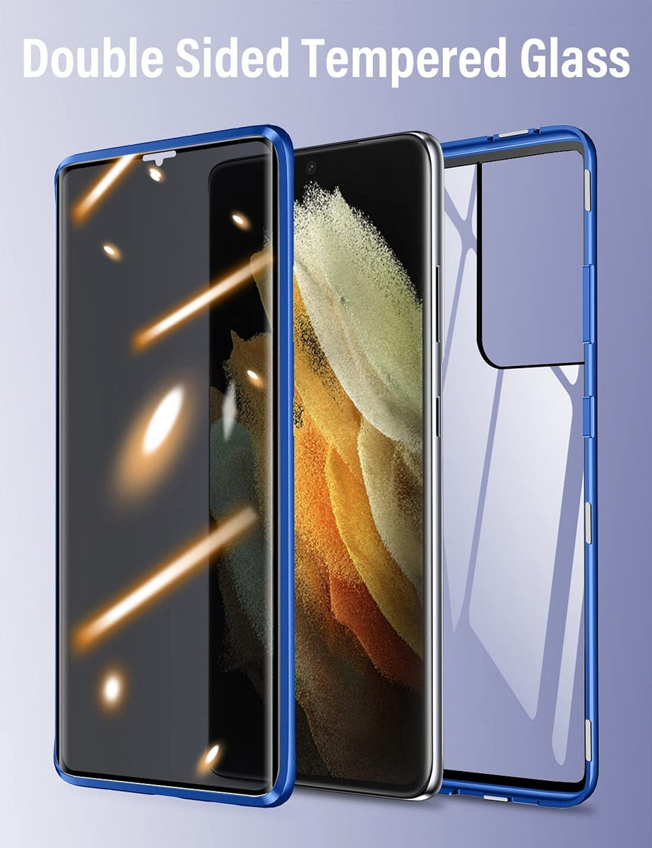 Anti Peep Privacy Magnetic Metal Double Sided Glass Case Samsung Galax